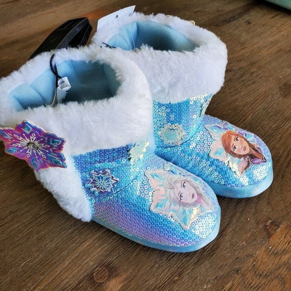 Disney | Shoes | Disney Frozen Anna Elsa Girls Bootie Slippers | Poshmark